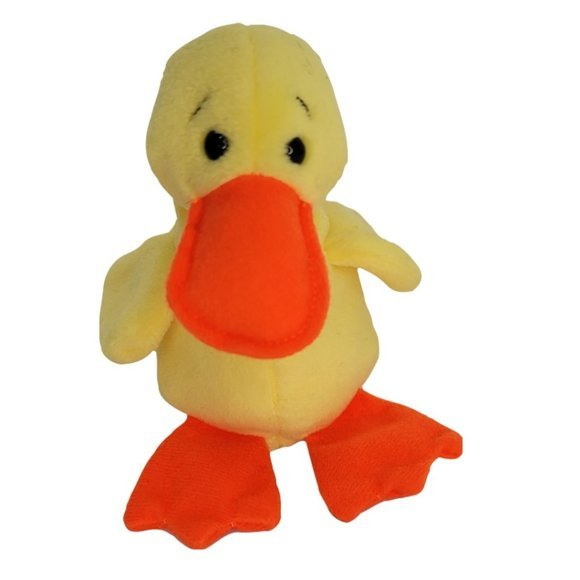 Ty | Toys | Ty Beanie Baby Quackers Duck 993 6in Yellow Orange Plush ...